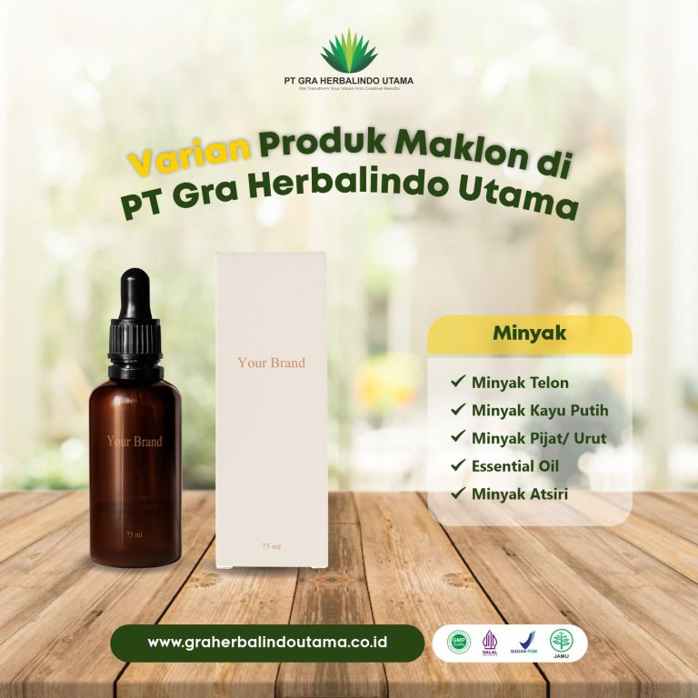 Maklon Cairan Obat Luar BPOM PT GRA Herbalindo Utama